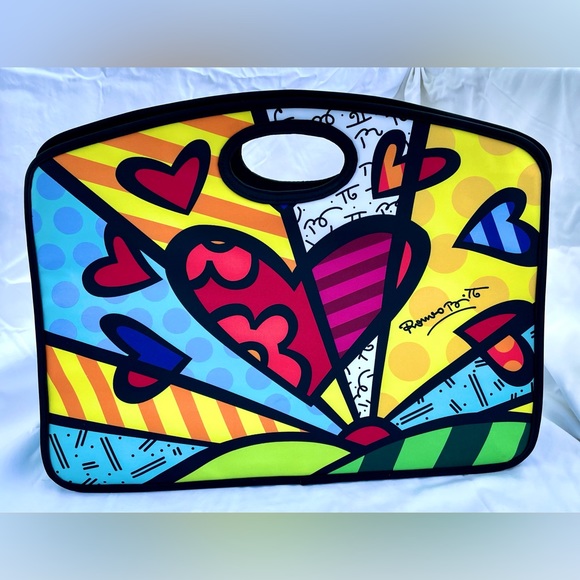 Romero Britto | Bags | Original Romero Britto Beautiful Colorful Beach ...